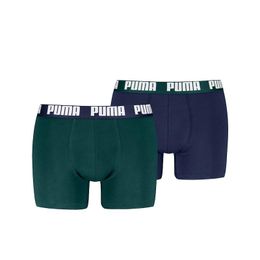 Puma Boxershorts &raquo;MEN EVERYDAY BASIC BOXERS 2P&laquo; Packung, 2er Pack, mit Logobund Green / Navy XL XL Unterhosen von Puma