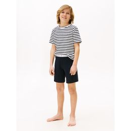 Tommy Hilfiger Underwear Pyjama »S/S JERSEY PJ SET« Set, 2er, 2 tlg. mit Logostickerei Breton Stripe/Desert Sky 152/158 152/158 Pyjama von TOMMY...