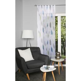 Home Wohnideen Vorhang &raquo;PAOLO&laquo; Schlaufen 1 Stk. tlg. Schlaufenschal PAOLO bedruckt blau Voile, Polyester