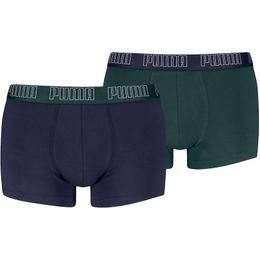Puma Trunk »MEN EVERYDAY TRUNKS 2P« Packung, 2er Pack, mit Logobund Navy / Green XL XL Herren-Boxershorts von Puma