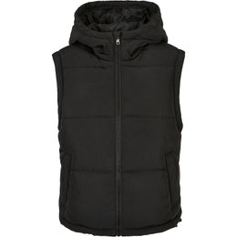 Urban Classics Jerseyweste &raquo;Damen Ladies Recycled Twill Puffer Vest&laquo; 1 Stk. tlg. black XS XS Wattierte und abgesteppte Damen Weste mit gro&szlig;er Kapuze