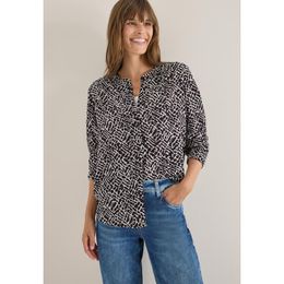 Cecil Langarmbluse mit grafischem Muster eggplant red XL (44) XL (44) Damenbluse mit Knopfleiste von Cecil