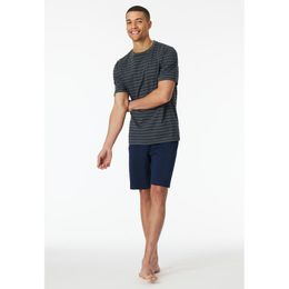 Schiesser Herren Shorty &raquo;Casual Essentials&laquo; 2 tlg. mit Streifen schwarz 56