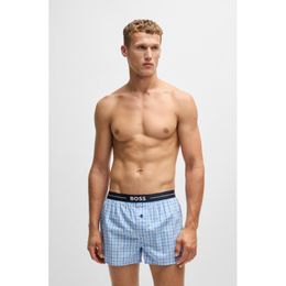 BOSS Herren BOSS Webboxer &raquo;NOS Boxer EW 2P&laquo; 2er-Pack blau M (50)