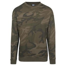 Urban Classics Rundhalspullover &raquo;Herren Camo Crewneck&laquo; 1 Stk. tlg. olivecamouflage L L Klassische Pullover mit beq&uuml;mem Rundhalsausschnitt