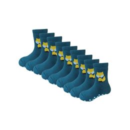 Yalion 9er Pack Socken Halbplüsch in Grün | Gr.: 15/16