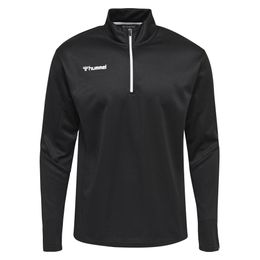 Hummel Halbreißverschluss Sweatshirt Hmlauthentic Kinder in BLACK/WHITE | Gr.: 128