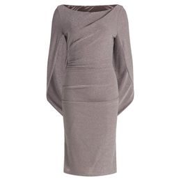 Vera Mont Cocktailkleid im Glitzer-Look in Taupe/Silver | Gr.: 38