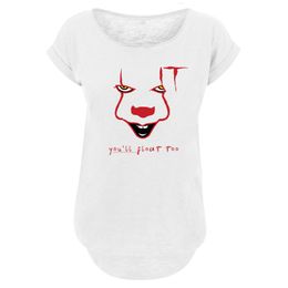 F4NT4STIC Long Cut T-Shirt IT Film ES Stephen King Pennywise Float in wei&szlig; | Gr.: XL