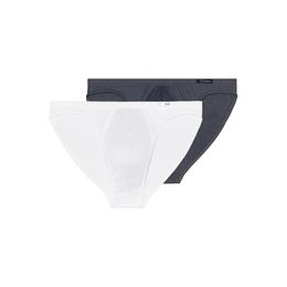 HOM Slip / Unterhose Premium Cotton in Wei&szlig; / grau | Gr.: L