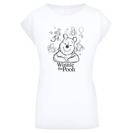F4NT4STIC T-Shirt Winnie Puuh Der B&auml;r Collage Sketch in wei&szlig; | Gr.: XXL
