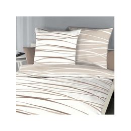 Traumschlaf Bettw&auml;sche Bibermotion nature in natur | Gr.: 200x200 (2x 80x80 cm)