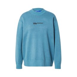 KARL LAGERFELD JEANS Pullover Damen Gr&ouml;&szlig;e S cyanblau / schwarz