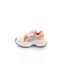 Buffalo Sneaker 'Yuno' Damen Gr&ouml;&szlig;e 40 creme / dunkelorange / silber