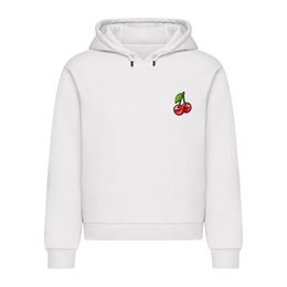 Merchcode Sweatshirt 'Cherries 2' Damen Gr&ouml;&szlig;e 5XL gr&uuml;n / rot / wei&szlig;