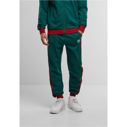 Sergio Tacchini Hose 'Damarindo' Herren Gr&ouml;&szlig;e 31/32 dunkelgr&uuml;n / blutrot / wei&szlig;