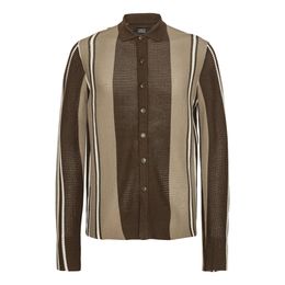 Clean Cut Copenhagen Strickjacke 'Buckley' Herren Gr&ouml;&szlig;e XXXL sand / dunkelbraun / wei&szlig;