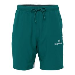 Sergio Tacchini Shorts 'Giardino PL' Herren Gr&ouml;&szlig;e 34 dunkelgr&uuml;n / wei&szlig;