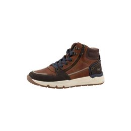 Mustang Lace-Up Boots 'Mart' male size 48 marine blue / Cognac / Dark brown