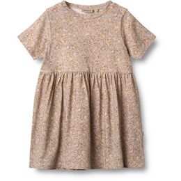 Wheat Kleid 'Anna' M&auml;dchen Gr&ouml;&szlig;e 140 dunkelbeige / cognac / pastelllila