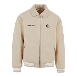 Sergio Tacchini Jacke 'Borotra' Herren Gr&ouml;&szlig;e XXL taupe / schwarz / wei&szlig;