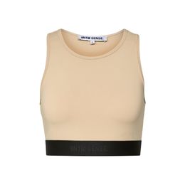 9N1M SENSE Top 'Essential' Damen Gr&ouml;&szlig;e L beige / schwarz