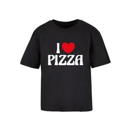 Miss Tee T-Shirt 'Pizza Love' Damen Gr&ouml;&szlig;e XS rot / schwarz / wei&szlig;