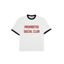 Prohibited Shirt 'SC' female size M Navy / Red / Off white