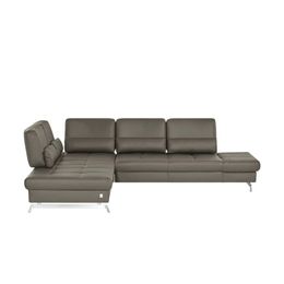 JOOP! Ecksofa Leder Loft 8108 ¦ grau ¦ Maße (cm): B: 299 H: 86 T: 250.0 » Höffner