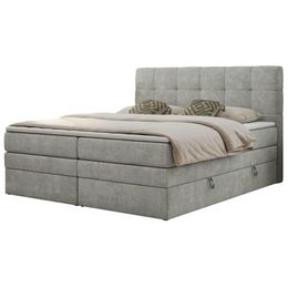 H&ouml;ffner Boxspringbett mit Bettkasten Luka King &brvbar; grau &brvbar; Ma&szlig;e (cm): B: 200 H: 110 &raquo; H&ouml;ffner