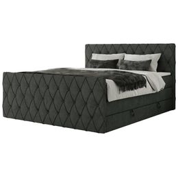 H&ouml;ffner Boxspringbett mit Bettkasten Miren King Duo grau Ma&szlig;e (cm): B: 121 H: 110 &raquo; H&ouml;ffner