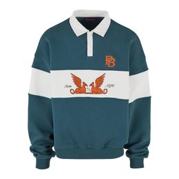 Prohibited Sweatshirt 'Griffin' Herren Gr&ouml;&szlig;e S braun / petrol / orange / wei&szlig;