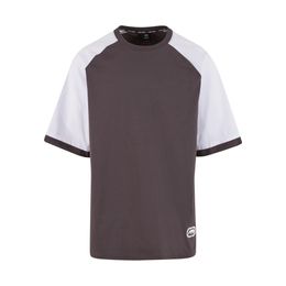 Ecko Unltd. Ecko Unlimited T-Shirt 'Stepback' Herren Gr&ouml;&szlig;e L anthrazit / wei&szlig;