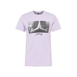 Mister Tee Shirt 'Pray' male size XL Dark grey / Light purple / Black