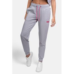 Lonsdale Sporthose Damen Gr&ouml;&szlig;e L grau / pink