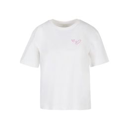 Miss Tee T- Shirt 'Embrace Every Moment' Damen Gr&ouml;&szlig;e 5XL pink / wei&szlig;