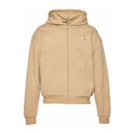 Dangerous Dngrs Sweatjacke Herren Gr&ouml;&szlig;e S beige / rot / wei&szlig;