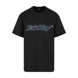 MT Upscale T-Shirt 'Play Fair' Herren Gr&ouml;&szlig;e L himmelblau / schwarz