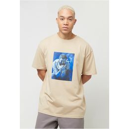 Mister Tee T-Shirt 'Post Malone Tracklist' Herren Gr&ouml;&szlig;e S chamois / blau