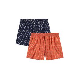 Pockies Boxershort Herren Gr&ouml;&szlig;e M orange / schwarz / wei&szlig;