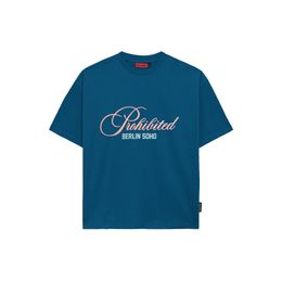 Prohibited Shirt 'Bohemian' female size L Light blue / Petrol / Pastel pink