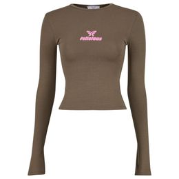Felicious Shirt Damen Gr&ouml;&szlig;e L braun / hellpink