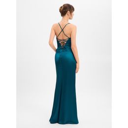LUXUAR Fashion Abendkleid Damen Gr&ouml;&szlig;e 36 petrol Winterkleid