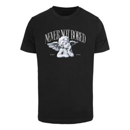 Mister Tee Shirt 'Never Not Bored' Herren Gr&ouml;&szlig;e M schwarz / wei&szlig;