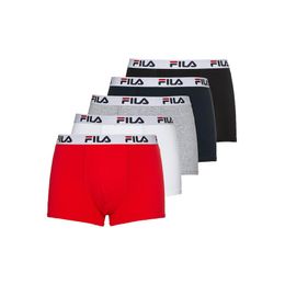 Fila Boxershorts Herren Gr&ouml;&szlig;e XL graumeliert / rot / schwarz / wei&szlig;