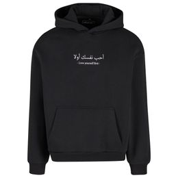 Miss Tee Sweatshirt 'Love Yourself First' Damen Gr&ouml;&szlig;e L schwarz / wei&szlig;