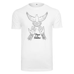 Mister Tee T-Shirt 'Peace & Freedom' Herren Gr&ouml;&szlig;e S schwarz / wei&szlig;