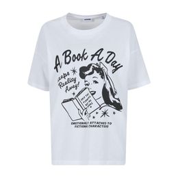 Noisy may T-Shirt 'Book' Damen Gr&ouml;&szlig;e XL schwarz / wei&szlig;