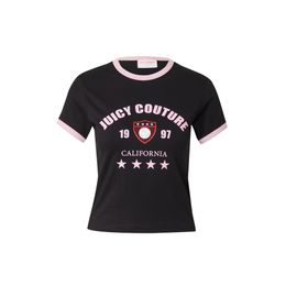 Juicy Couture Shirt 'The Arched Football Ringer' Damen Gr&ouml;&szlig;e XS ros&eacute; / rot / schwarz / offwhite