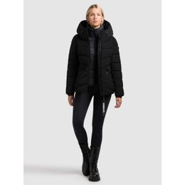 Khujo Damen Steppjacke "HERSCH 2IN1 (EINSATZ HERAUSNEHMBAR)"schwarz, Gr. S, unifarben, 100% Polyester, Jacken